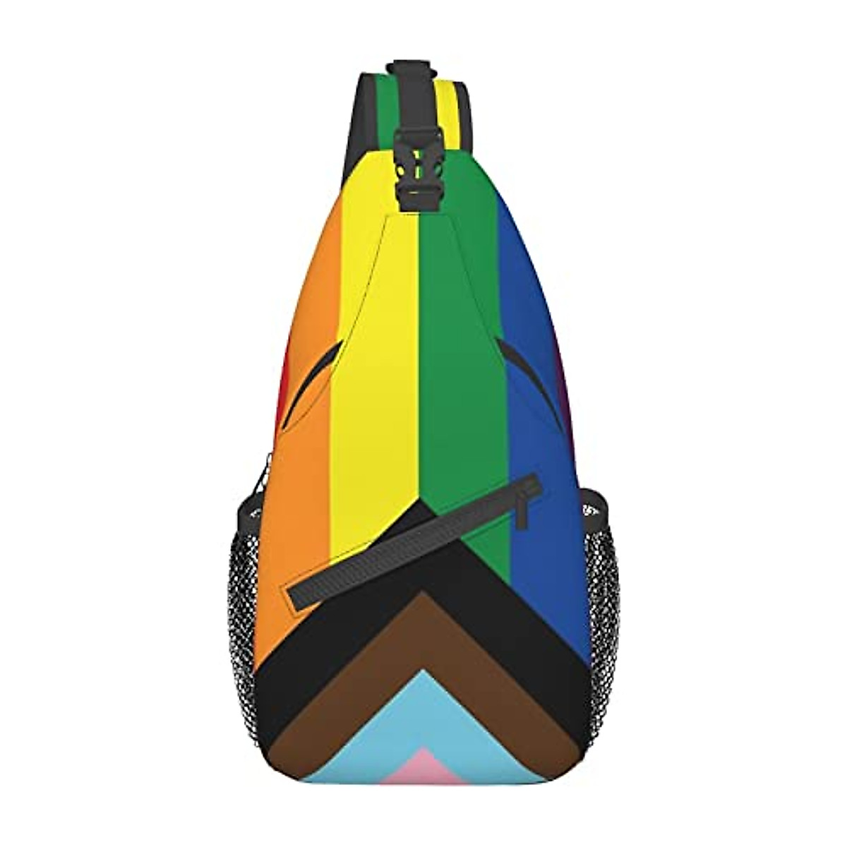 Rainbow LGBT Gay Pride Sling Bag Crossbody Backpack for Men Women Multipurpose Travel Hiking Daypack Crossbody Chest Bag