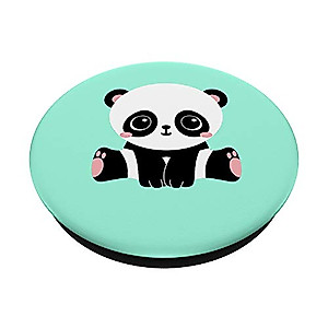 Cute Kawaii Baby Panda Pop Socket Mint Green Animal Lover PopSockets PopGrip: Swappable Grip for Phones & Tablets