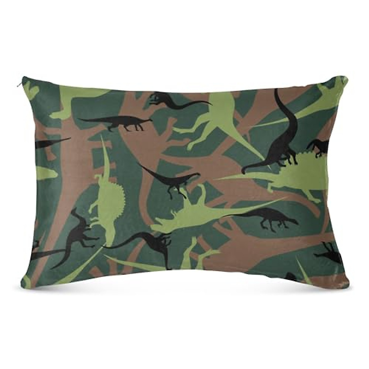 Dinosaur Camouflage Pillowcase for Hair and Skin Body Pillow Cover Body Pillow Case Queen Size 20"X 30" Body Pillow Case Cover with Zipper for Women