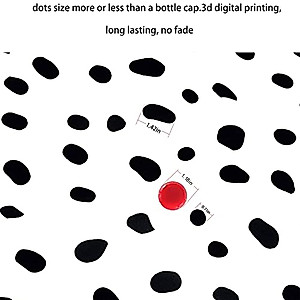 HULEBIN Black Polka dot Shower Curtain Fabric for Bathroom, Small Cute Trendy Design Black Polka dots on White Waterproof Polyester Fabric Bathtub Shower Curtain for Kids,72x72 inches