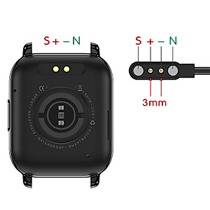 Popglory Smart Watch for Women & Men, 1.85'' Call Receive/Dial Smartwatch, Fitness Tracker with Blood Pressure/SpO2/Heart Rate Monitor, Fitness Watch with 2 Straps 3 Cables for iOS & Android Phones