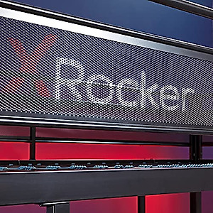 X Rocker I Fortress Gaming Bunk Bed I Built-in Desk and Shelving I Sturdy Metal Frame I Red Wooden Trim I Black