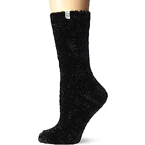 UGG Women's Leda Cozy Sock, Black, One Size