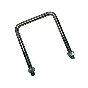 Zinc Plated Square U-Bolt 5/8" Thick x 5" ID x 8-1/2" Long w/Zinc Plated Nuts Farmer Bob's Parts S1070Z