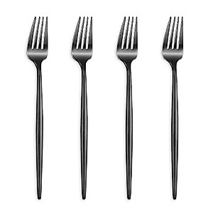 KEAWELL Black 4-Piece Forks (7.2" Salad Fork)