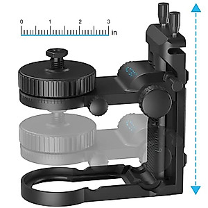 Laser Level Wall Mount Fine-tuning Bracket - ACTBOT Laser Level Line Tool Adapter 360° Magnetic Pivoting Base Tile Floor Multi-Line Point Laser L-Bracket Holder Universal 1/4" Tripod Mountable Stand