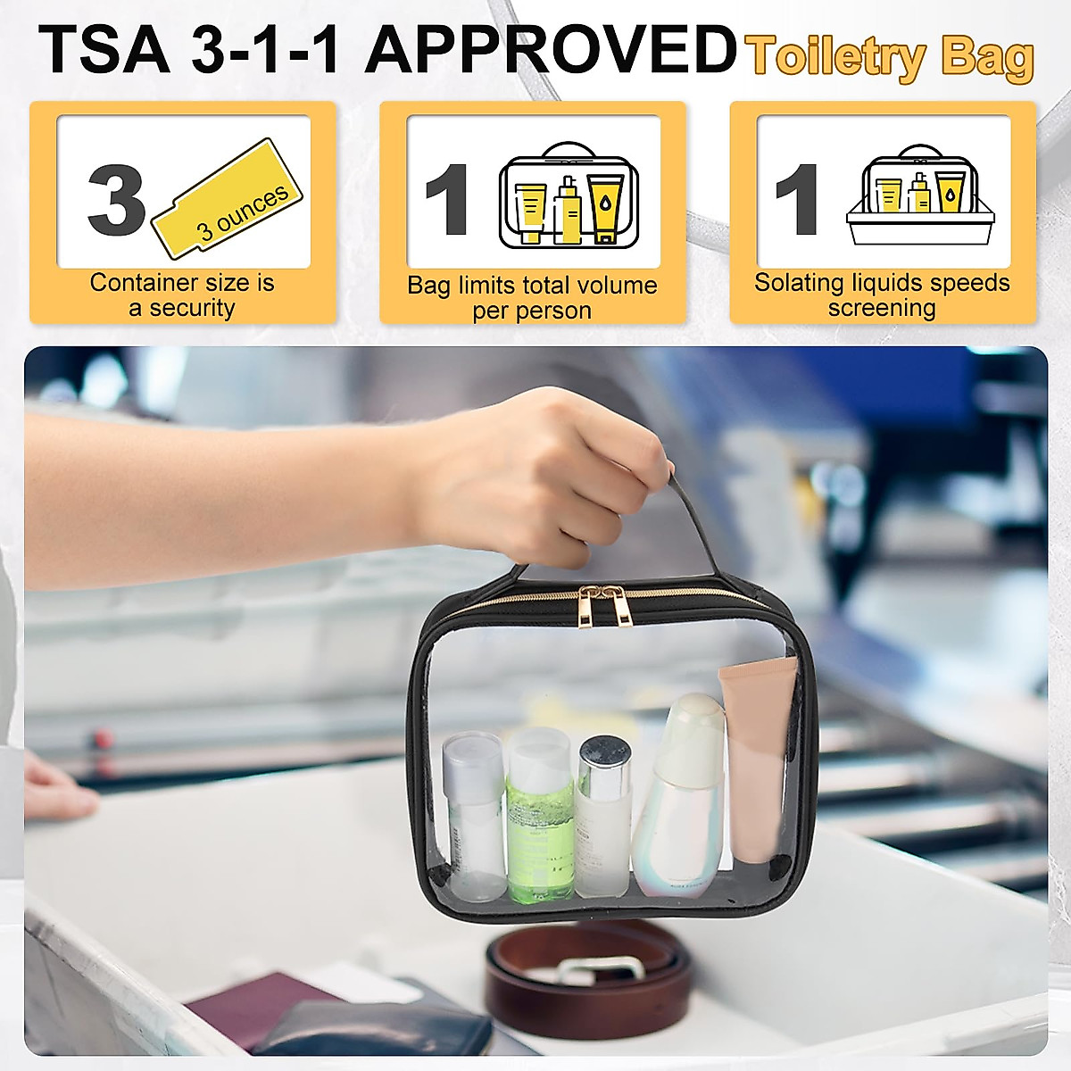 Qbily Boy toiletry bag - Dopp Kit Mens Portable Travel Shaving Bag Boys and kids Bathroom Toiletry kits Waterproof Storage Bag Toiletries Accessories Bag, Blue