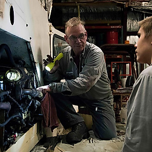 Bright Star Razor Intrinsically Safe Hands-Free Magnetic LED Flashlight with 14,000 Candela Brightness, Powered by 3 AA KBS Batteries Included with 24 Hours of Low Power runtime, Made in USA!