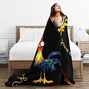 Blanket Chicken Flower You are My Sunshine Fleece Blanket Foldrable Throw Blanket Washable Couch Sofa Fuzzy Blanket Reversible Plush Blanket Beach Blanket for Home Office