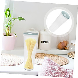 Luxshiny Airtight Storage Tank Plastic Cereal Tank Flour and Sugar Containers Plastic Kitchen Canisters Tall Food Storage Flour Container Noodle Containers for Pantry With Cover Jar