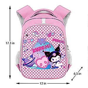 JCLOCK 3PCS Kawaii Backpack Set Pink 17 Inch Aesthetic Personalized Pink Backpack Set, Portable Large Capacity Breathable Daypack