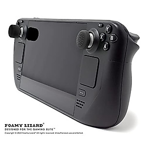 AceShot Thumb Grips (8pc) for Xbox One (Series X, S) & Steamdeck by Foamy Lizard – Sweat Free 100% Silicone Precision Raised Antislip Rubber Analog Stick Grips for Xbox One Controller (8 Grips) Black