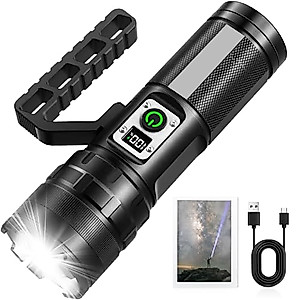 WENOTK Rechargeable Led Flashlights High Lumens, Super Bright Flashlight with 11 Modes Ipx6 Waterproof, Powerful Handheld Flashlight for Camping Emergencies Hiking Home