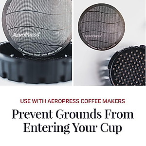 AeroPress Stainless Steel Reusable Filter - Metal Coffee Filter for AeroPress Original & AeroPress Go Coffee Makers, 1 Pack, 1 Filter