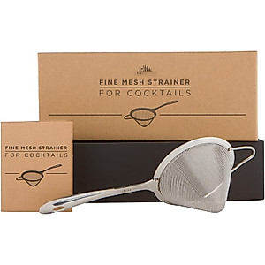 A Bar Above Fine Mesh Strainer – Stainless Steel Strainer for Cocktail Set – Ergonomic, Durable Cocktail Strainer with Handle for Cocktails, Tea & More – Bar & Home Strainers for Kitchen