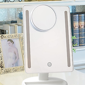 KOHARA 5X Magnification Round Makeup Mirror Folding Pocket Makeup Mirror Acne Pores Eye Makeup Mirror Magnification Compact Mirror