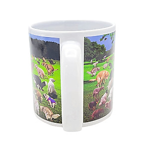 Island Dogs Giant 22 ounce Pooping Puppies Novelty Ceramic Coffee Mug - Funny coffee mugs for dog lovers of any breed. Jumbo in size as well as laughs.