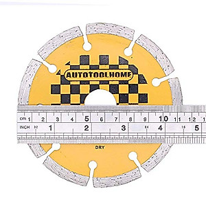 AUTOTOOLHOME 4 1/2-inch Diamond Saw Blade Angle Grinder Cutting Wheel Dry or Wet Grinding Disc Masonry Brick Concrete Ceramic Tile Cut Off Wheels