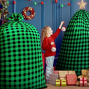 Teling 2 Pcs 80 x 60 in Jumbo Bike Gift Bags Christmas Extra Large Bicycle Gift Bags Large Plastic Gift Bags for Heavy Large Xmas Gifts Bags Holiday Bicycle Bags (White Black)