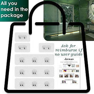 Jovware Shower Caddy Adhesive Strips, Shower Caddy Adhesive Replacement Stickers, Adhesive for Shower Shelves, Shower Shelf Adhesive Replacement for Soap Holder, Kitchen Rack, Bathroom, Wire 6 Pack