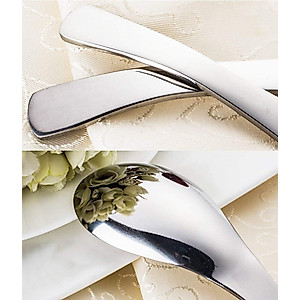 COMIART Stainless Steel Soup Spoon, Coffee Spoon, Table Spoon,Thick Heavy Weight for Home, Kitchen or Restaurant, Set of 6 (Soup Spoon)