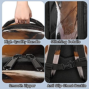 Herdesigns Custom Beagle Puppy Dog Backpack for Men Women with Name Personalized Cute Animal Dog School Bookbag Backpacks Customized Travel Casual Daypack Laptop Bag