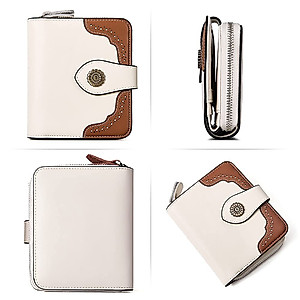 BOSTANTEN Women Designer Handbags Soft Leather Purses and Handbags Satchel Shoulder Bag Bundle with Women Leather Wallet RFID Blocking Small Bifold Wallet