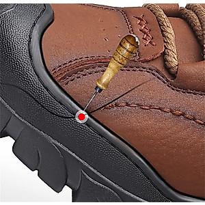 crazynekos Mens Winter Fashion Trekking Backpacking Snow Boots Water Resistant Shoes Non-Slip Fully Fur Lined Breathable Lightweight Hiking Boot (Khaki,8.5)