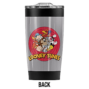 Logovision Looney Tunes Tunes Group Stainless Steel Tumbler 20 oz Coffee Travel Mug/Cup, Vacuum Insulated & Double Wall with Leakproof Sliding Lid | Great for Hot Drinks and Cold Beverages