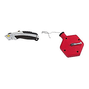 Stanley Tools 10-78876 6-5/8in. Instant Change Retractable Knife 10-788 and MD 00760 100ft. Chalk Reel Value Pack
