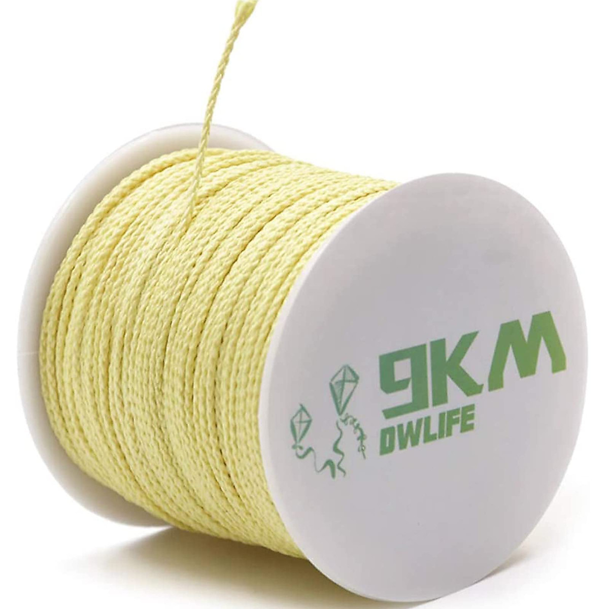 9KM DWLIFE Braided Kevlar Cord, 500lb 2mm 200Ft, High Tensile Strength, Abrasion, Flame Retardant, Kite String, Fishing Line, Model Rocket Shock, Hammock Tarp Ridgeline, Tactical Survival Paracord