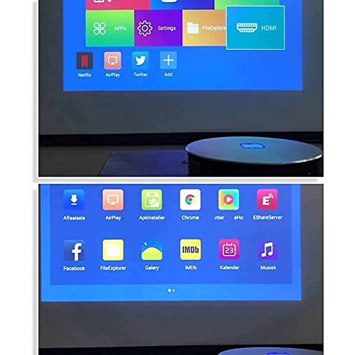 Feilx Mini Projector 2022 Upgraded Portable Video-Projector,Portable DLP Mini Projector 1280x720P WiFi HDMI Compatible Support 1080P 4K Home Theater Projector