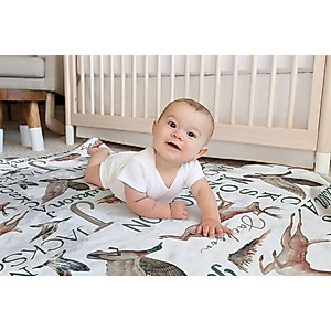 Personalized Mallard Duck Deer Baby Blanket, Custom Duck Hunting Blanket, Woodland Animals Baby Name Blanket, Deer Baby Boy Receiving Blanket, Wildlife Hunting Baby Super Soft Plush Fleece Blanket