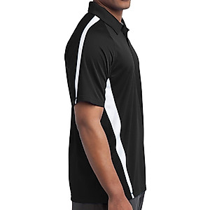 Ford Shelby Cobra Pocket Print Colorblock Polo, Black White Large