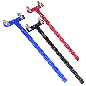 AMEYXGS Archery Bow Square T Shape Ruler Archery Measurement Tools Recurve Bow Compound Bow Accessories (Green)