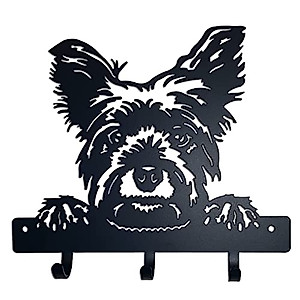 Key Holder for Wall Mount with 3 Hooks (Yorkie)
