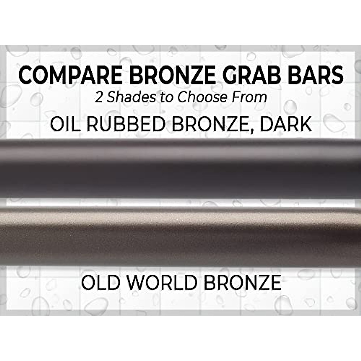 Grab Bar for Bathtub Shower - Stairs Bed Toilet Bathroom / Stand Assist & Safety Handrail / 304 Stainless Steel / Smooth / Oil Rubbed Bronze / 36"