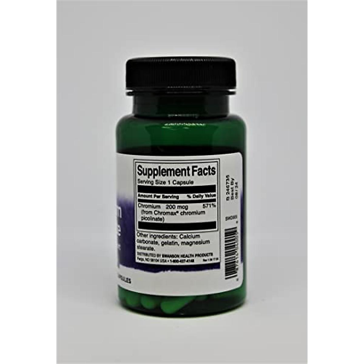 Swanson Chromium Picolinate 200 mcg 60 Capsules (2 Pack)