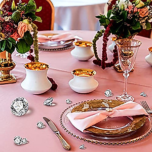 800 Pieces Diamond Decorations Acrylic Diamond Table Scatter Crystals for Table for Vase Fillers Party Table (Clear,30mm, 20mm, 12mm, 8mm, 4mm)