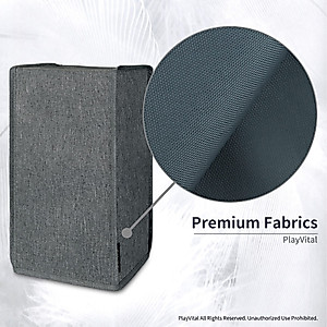 PlayVital Gray Nylon Dust Cover for Xbox Series X Console, Soft Neat Lining Dust Guard, Anti Scratch Waterproof Cover Sleeve for Xbox Series X Console