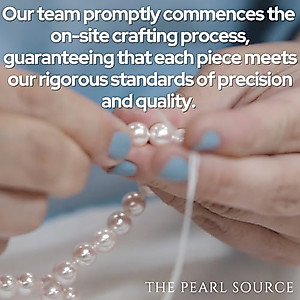 THE PEARL SOURCE 10-11mm White Freshwater Real Pearl Earrings for Women - 14K Gold Earrings | Hypoallergenic Earrings with Genuine Cultured Pearls