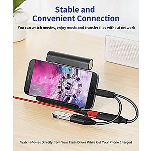 USB C to USB Adapter with Type C Charging, 2 in 1 Type C 3.0 OTG Splitter with 60W PD Fast Charge Compatible for Galaxy S23 S22 S21 S20 S20+ Note 20/10,Switch,LG V40 V30 G8, Pixel4 XL,Google TV 2020