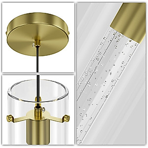 Aipsun Pendant Lights Kitchen Island 3 Pack Gold Ceiling Hanging Light 3000K Modern LED Pendant Lights Fixtures for Kitchen Dining Room