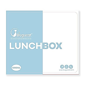 Bugucat Bento Box 54 Oz, Lunch Box with 3 Compartments and Cutlery, Reusable Lunch Containers with Ice Pack, Adults Food Storage Containers for Work Picnic, Dishwasher-safe, BPA-Free