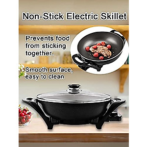 13 Inch Nonstick Electric Skillet - for Roast Fry Steam