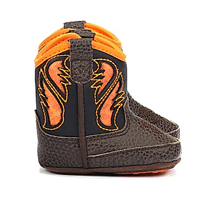 ARIAT Unisex Infant Lil Stompers Baby Boot, Orange/Brown (Workhog), 2