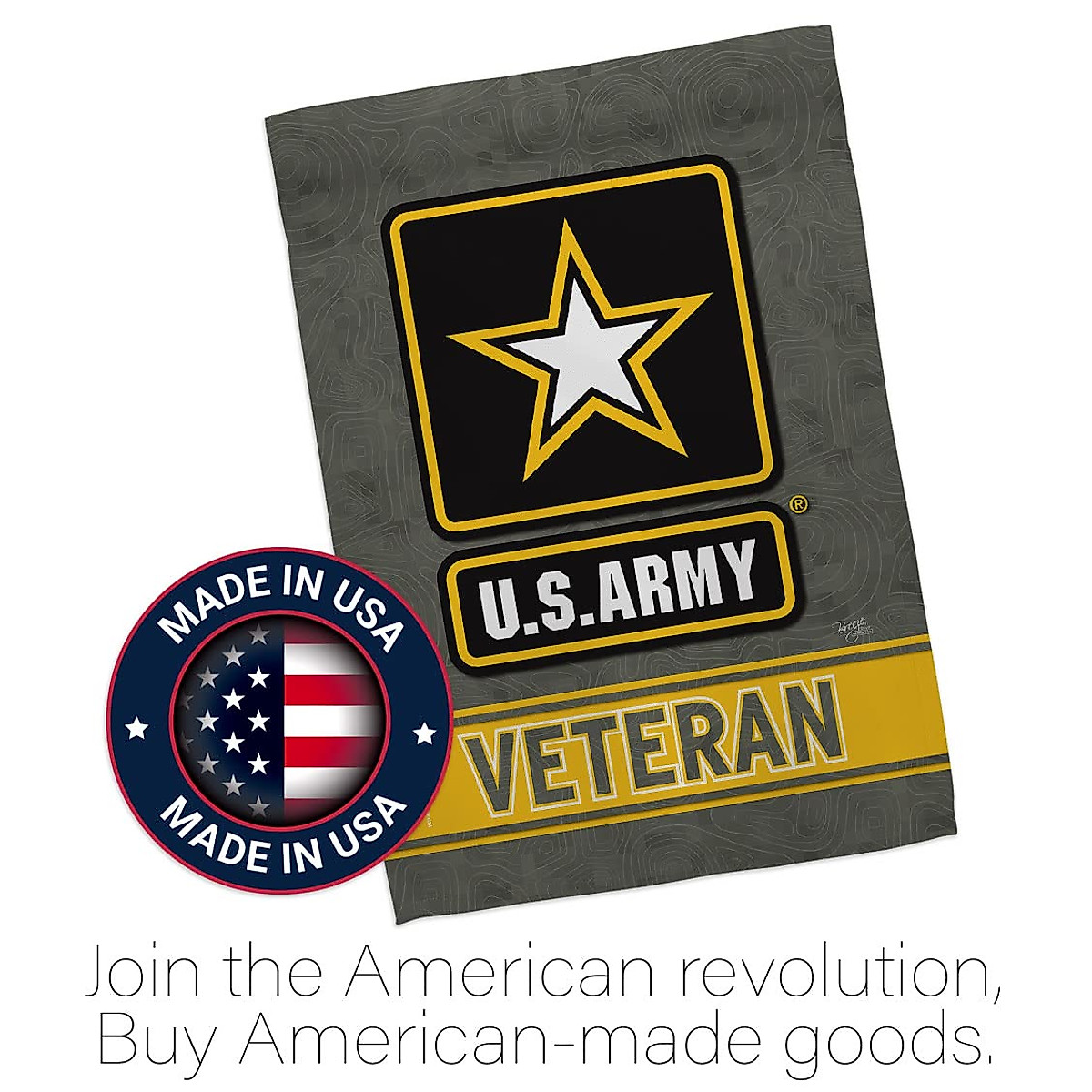 Breeze Decor US Army Veteran Garden Flag - Armed Forces Rangers United State American Military Retire Official - House Decoration Banner Small Yard Gift Double-Sided Made in USA 13 X 18.5