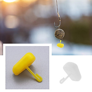 SING F LTD 100Pcs Corn Bait Stops Fake Corn Soft Bait Artificial Fishing Lure Simulated Corn Kernel Bait Hangers with Hooks Fishing Accessories