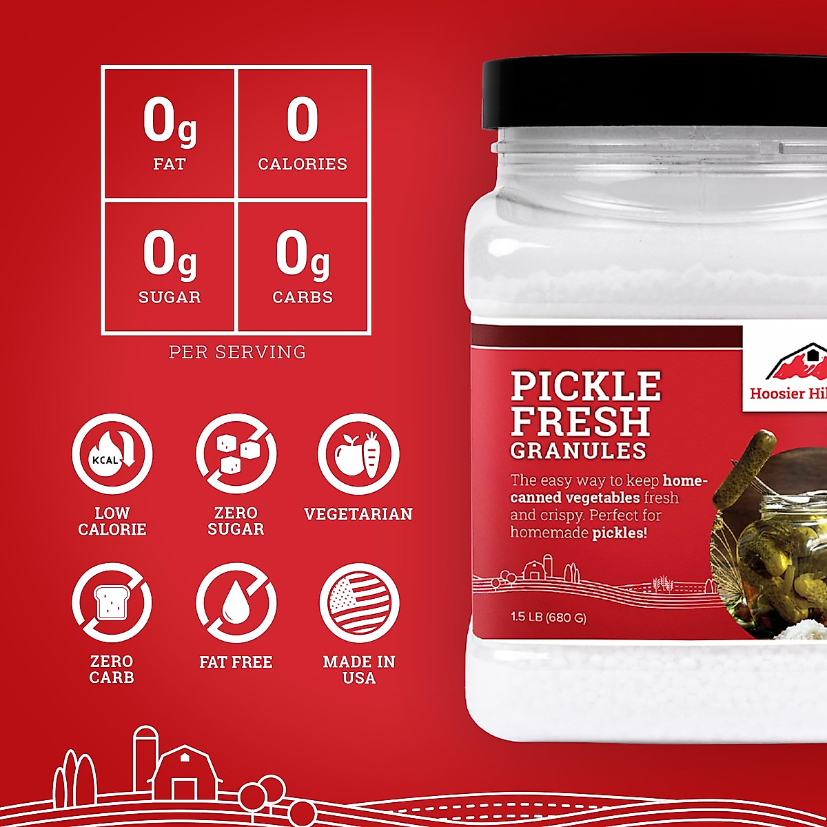 Hoosier Hill Farm Pickle Fresh Granules, 1.5LB (Pack of 1)