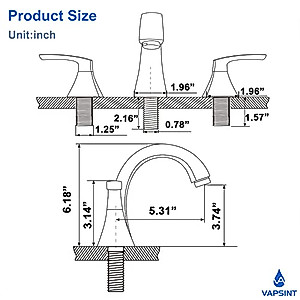 VAPSINT Two Handle Widespread Bathroom Faucet Black,3 Hole 8 inch Matte Black Bathroom Sink Faucet,Faucet for Bathroom Sink Lavatory Vanity with Supply Hoses